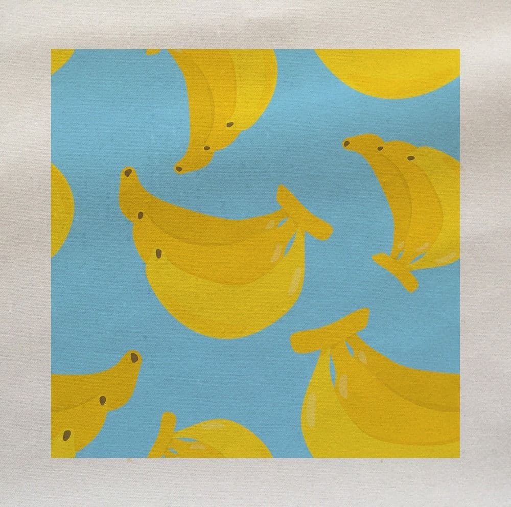 Banana Fruit Pattern Fabric Panel