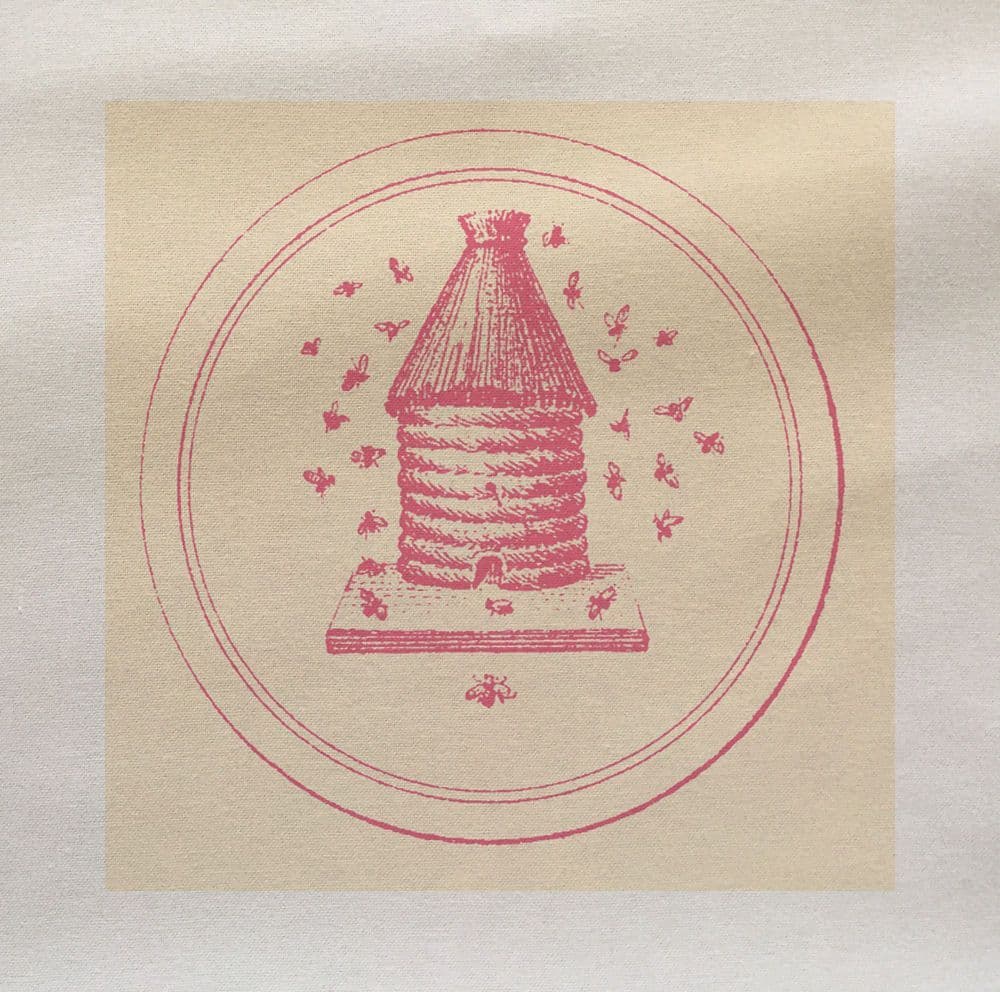 Bee Hive Illustration Insect Fabric Panel