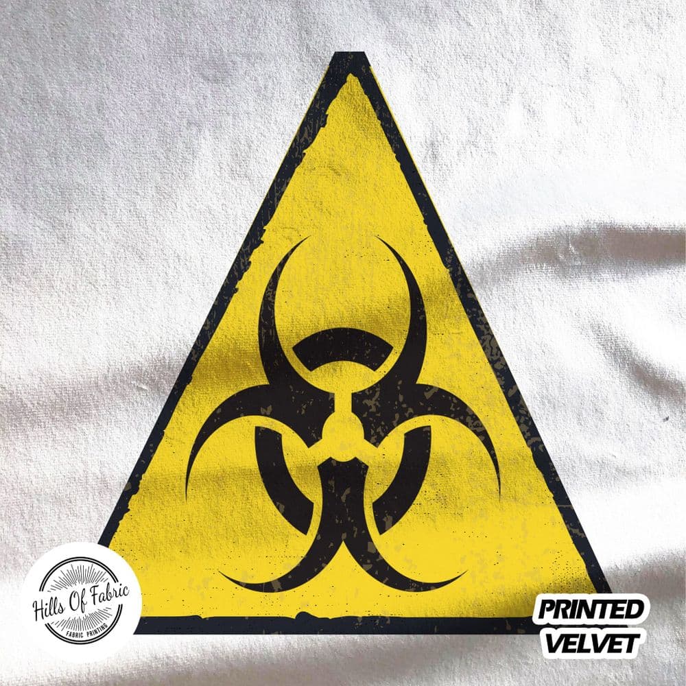 biohazard warning sign Fabric Panel
