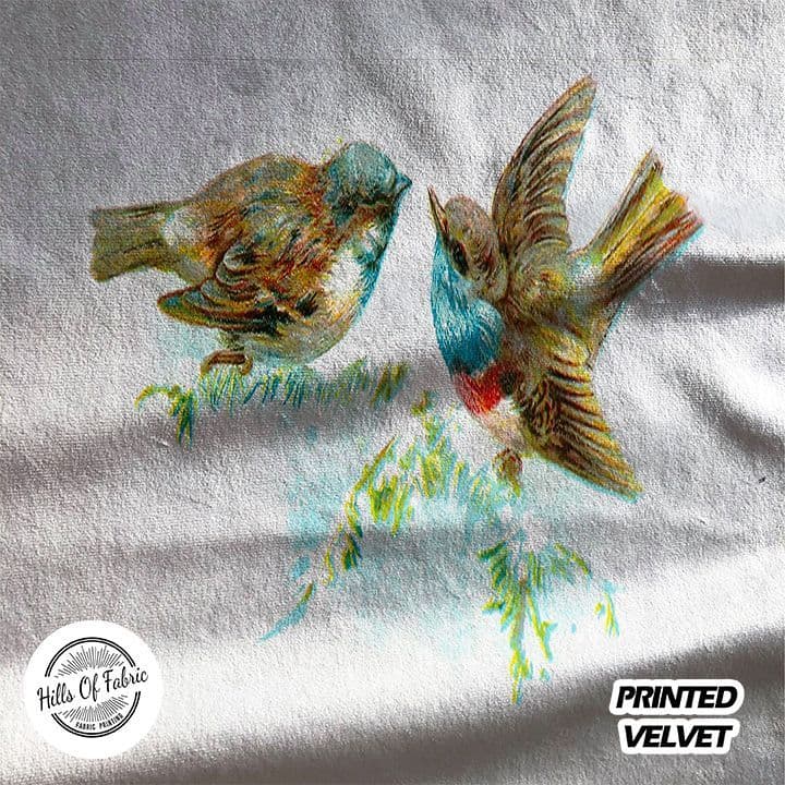 birds painting Fabric Panel