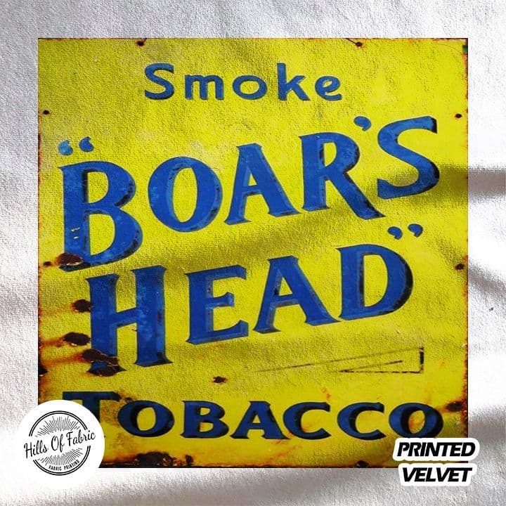 boars head tobacco Fabric Panel