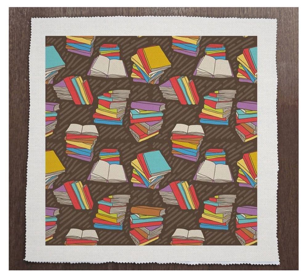 Books Reading Pattern Fabric Panel