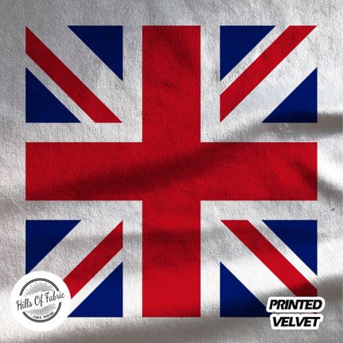 British Union Jack Flag Fabric Cotton Panel
