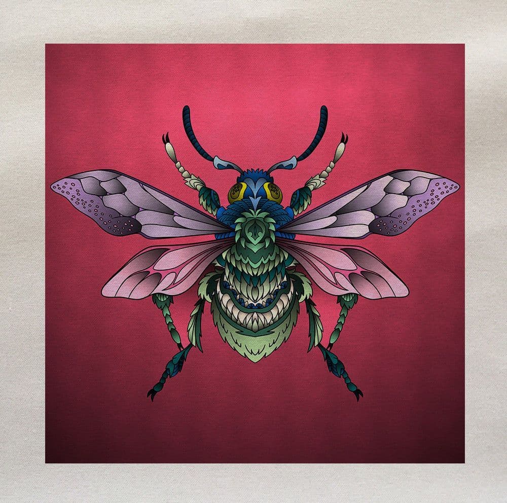 Bug Flying Fly Insect Fabric Panel