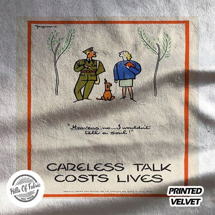 careless talk dog park Printed Fabric Panel