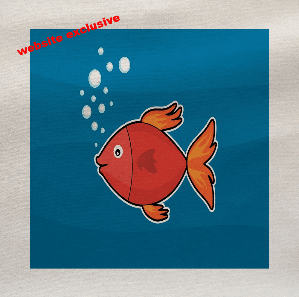 Cartoon GoldFish Fish Fabric Panel
