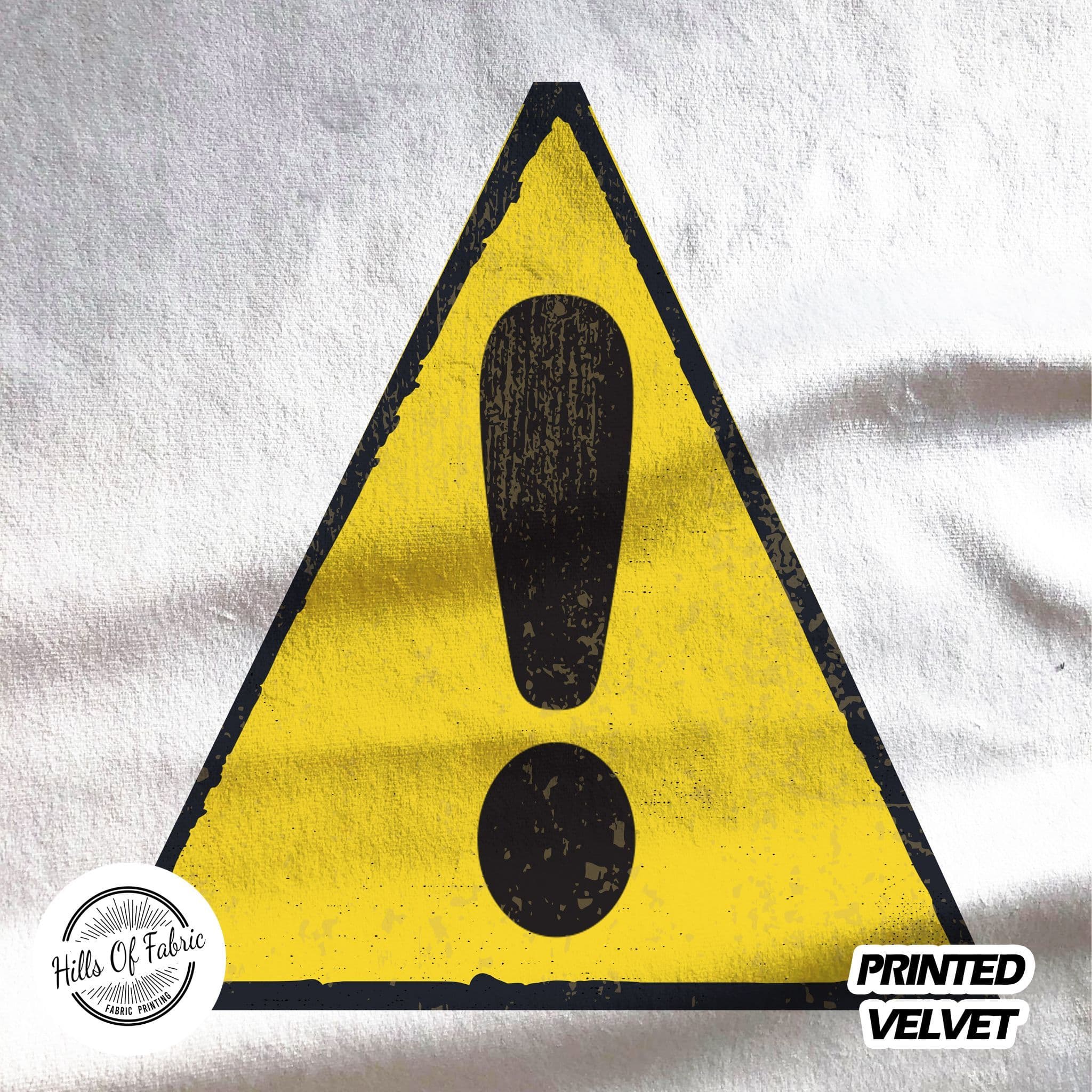 caution warning sign Fabric Panel