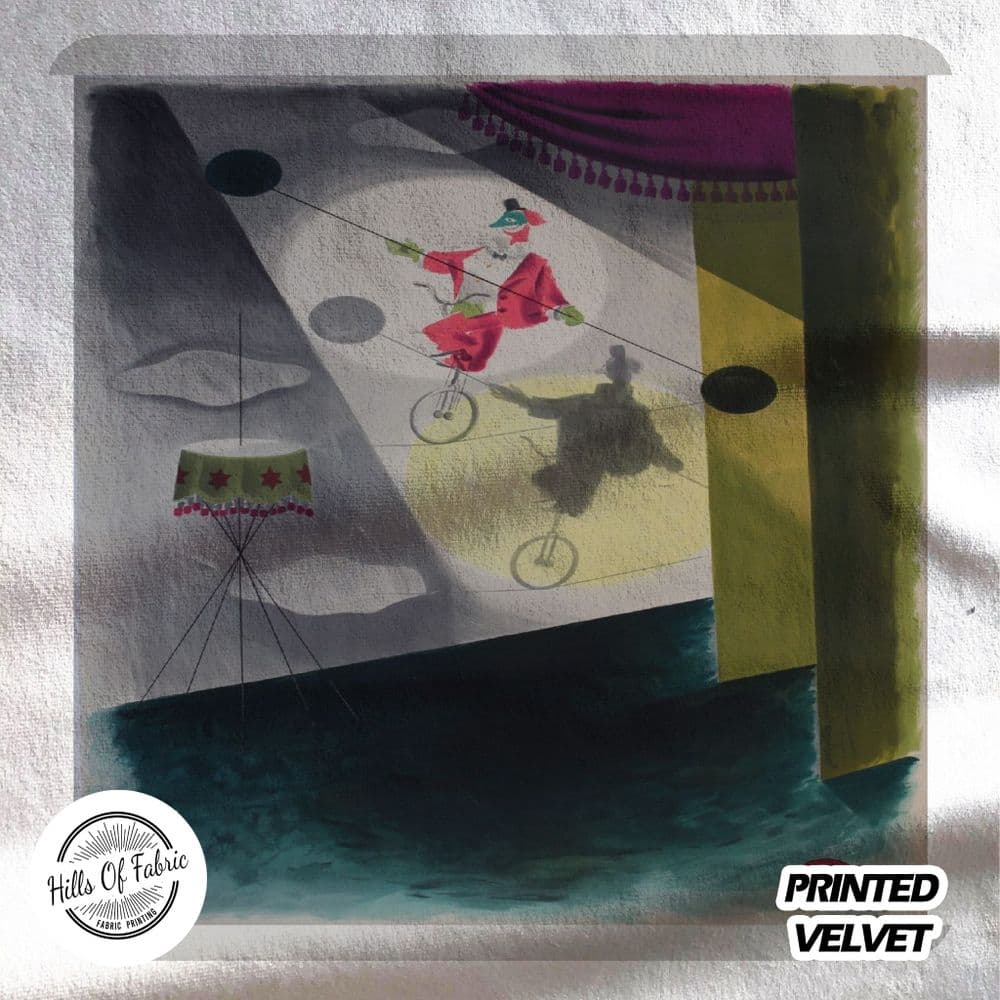 circus underground pattern printed Fabric Panel