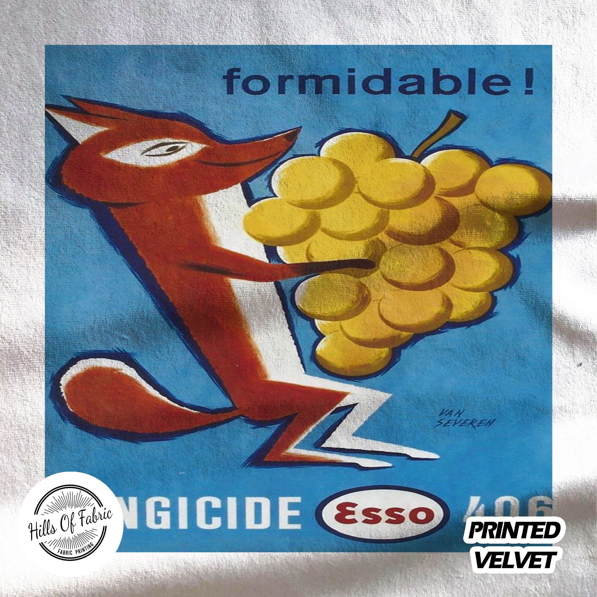 Esso fox advert Printed Fabric Panel