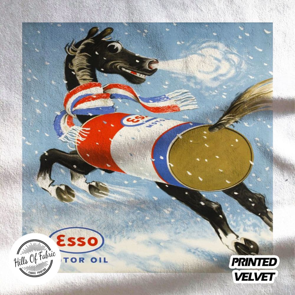 Esso horse advert Printed Fabric Panel