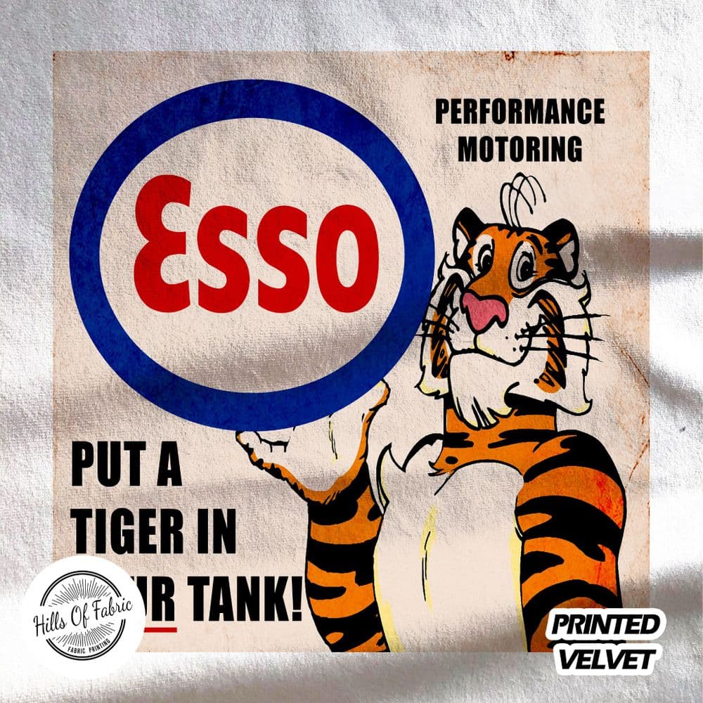 Esso put a tiger in your tank advert - fabric panel