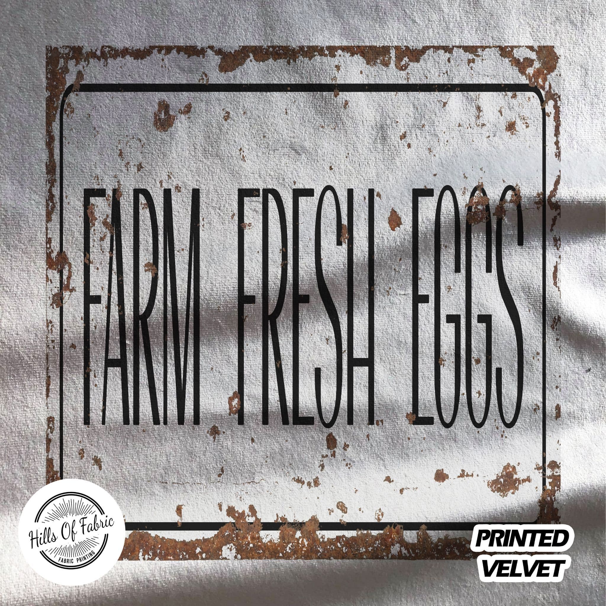 farm fresh eggs Fabric Panel
