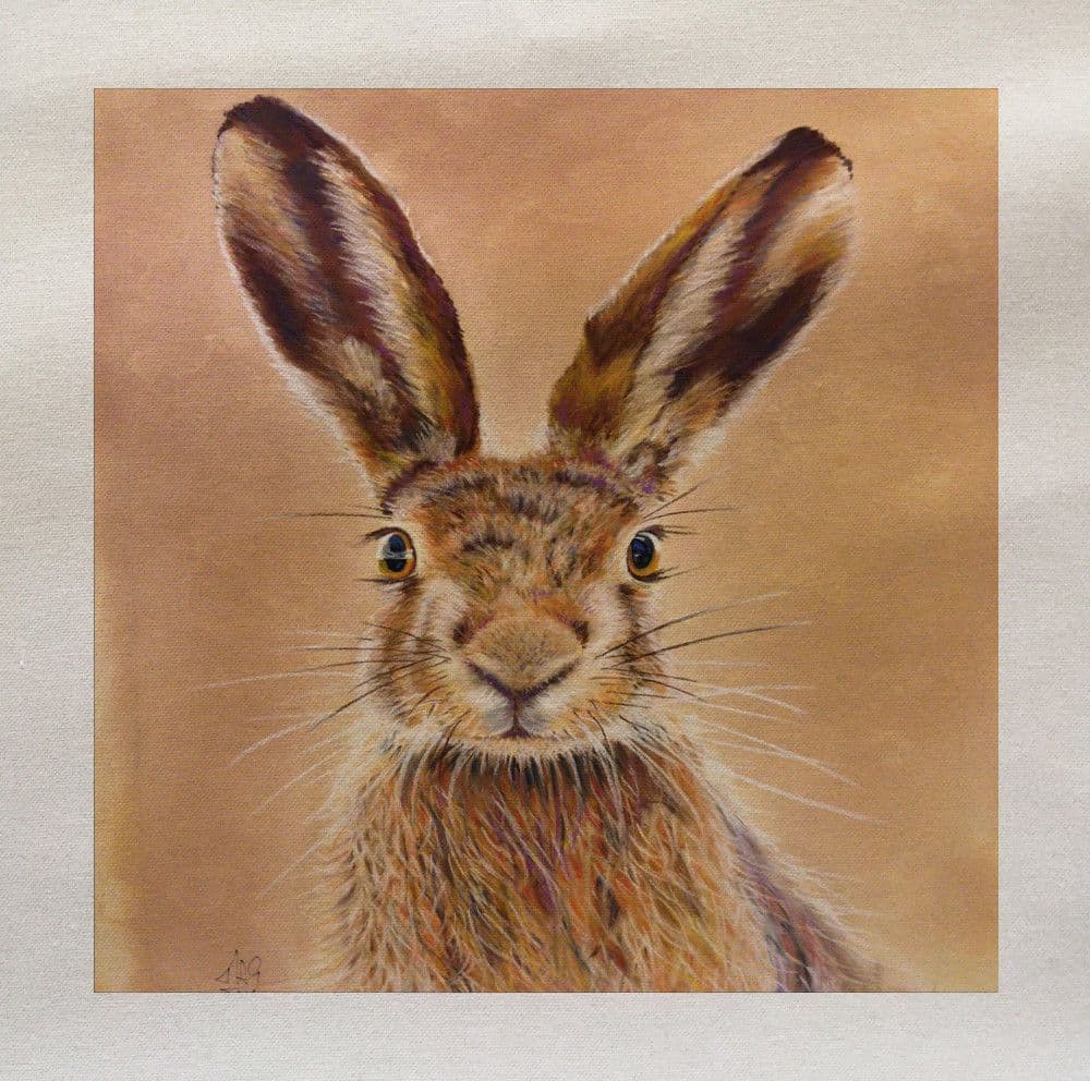 Hare Woodland Animal Head Fabric Panel