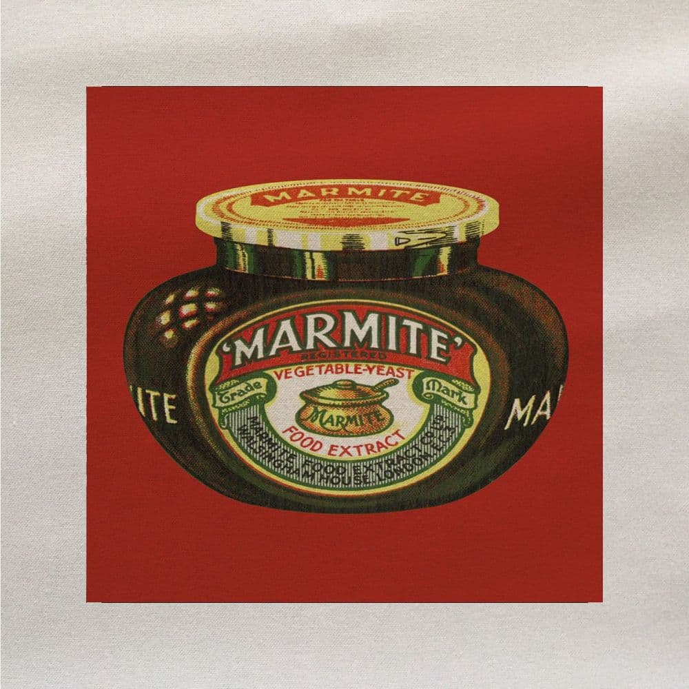 Marmite Red Retro Fabric Panel