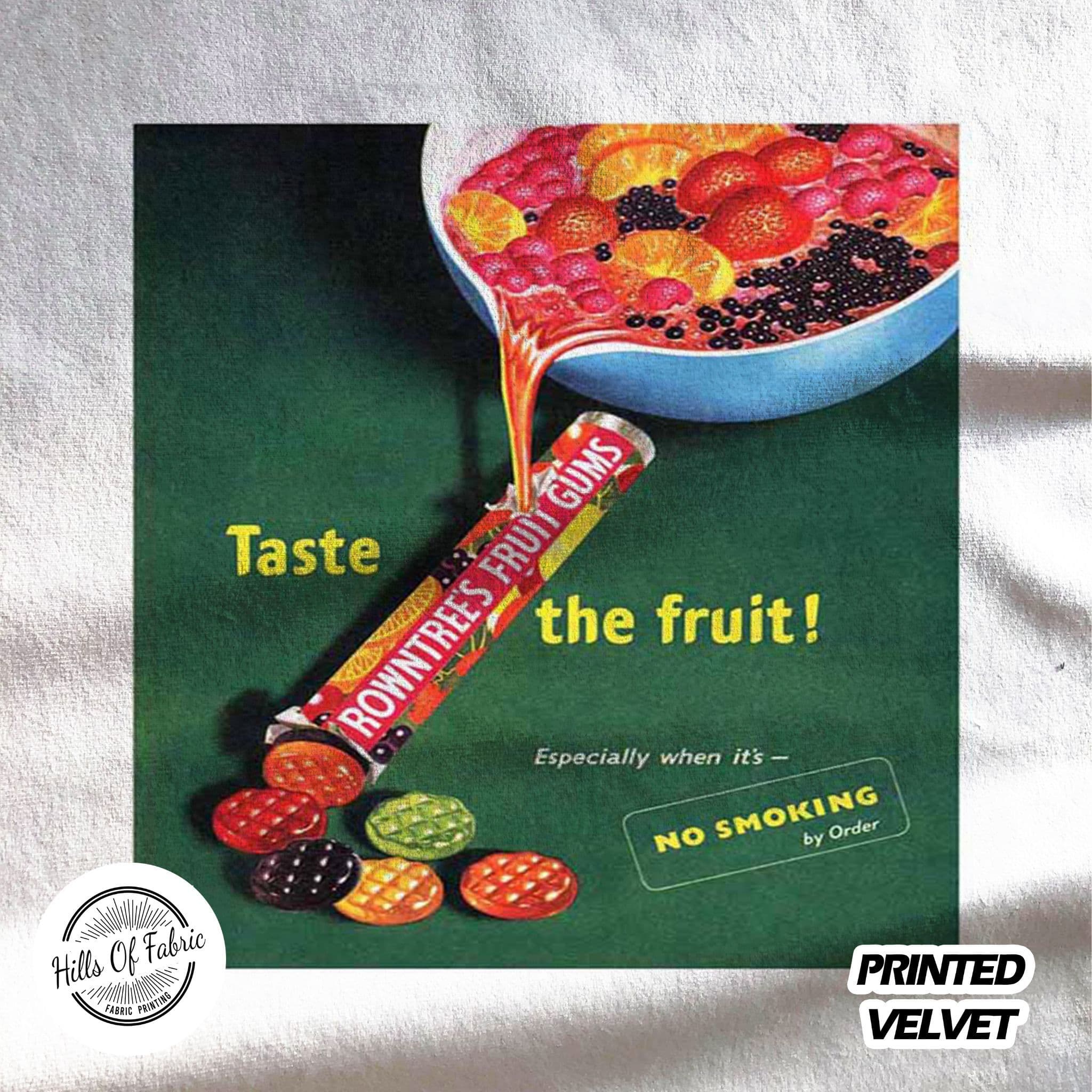 Rowntrees fruit Gums Sweet advert Printed Fabric Panel