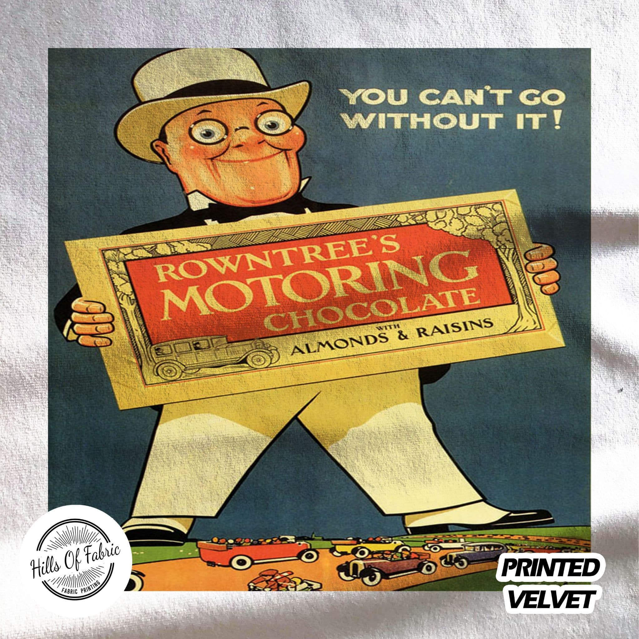 rowntrees motoring chocolate advert Printed Fabric Panel
