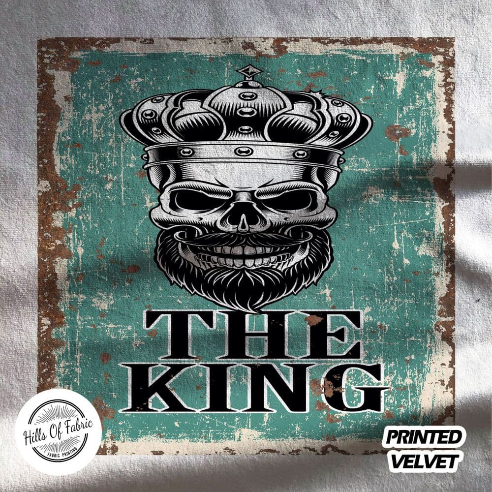 The king Skull Crown - Printed Fabric Panel