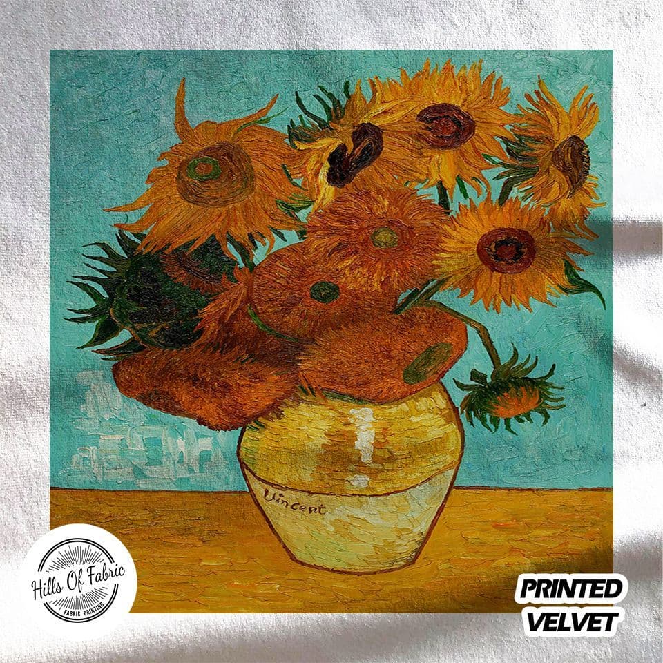 Van goh sunflower artwork printed Fabric Panel