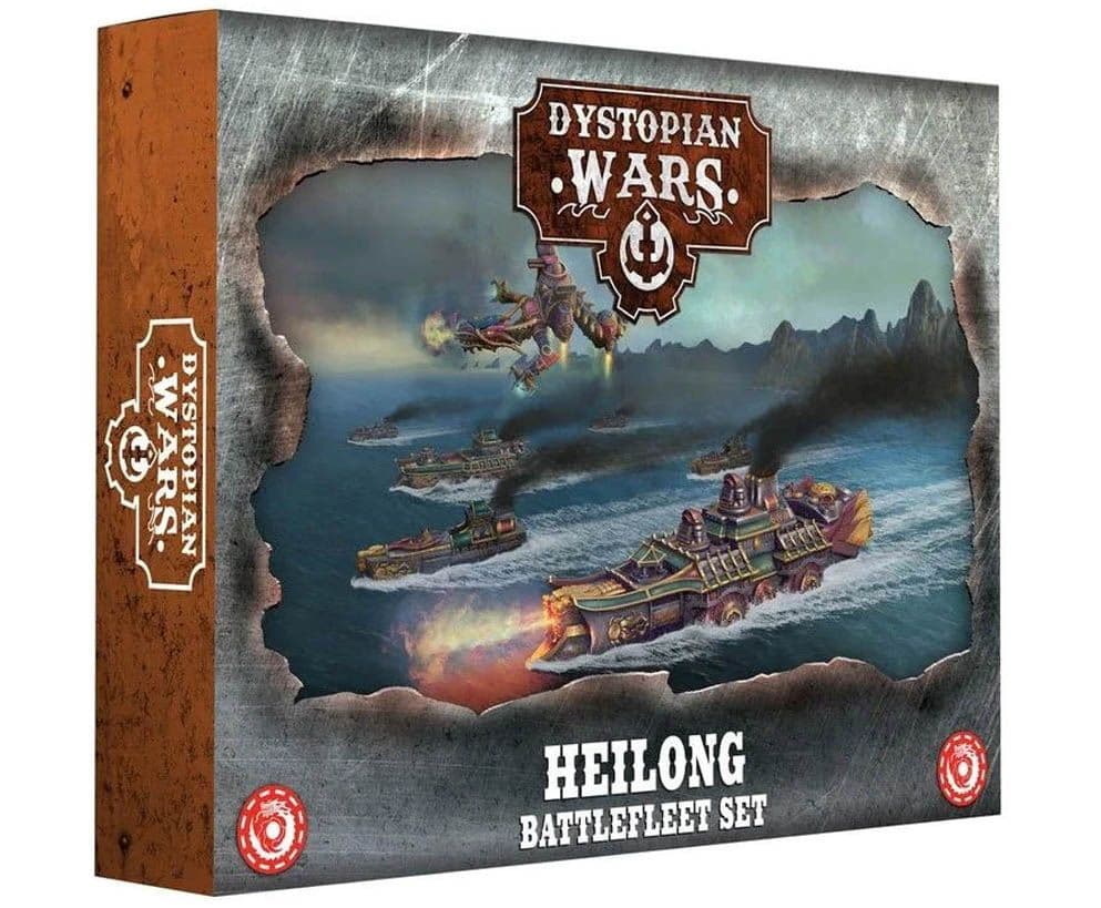 Warcradle Studios Dystopian Wars Celestian Empire Heilong Battlefleet Set