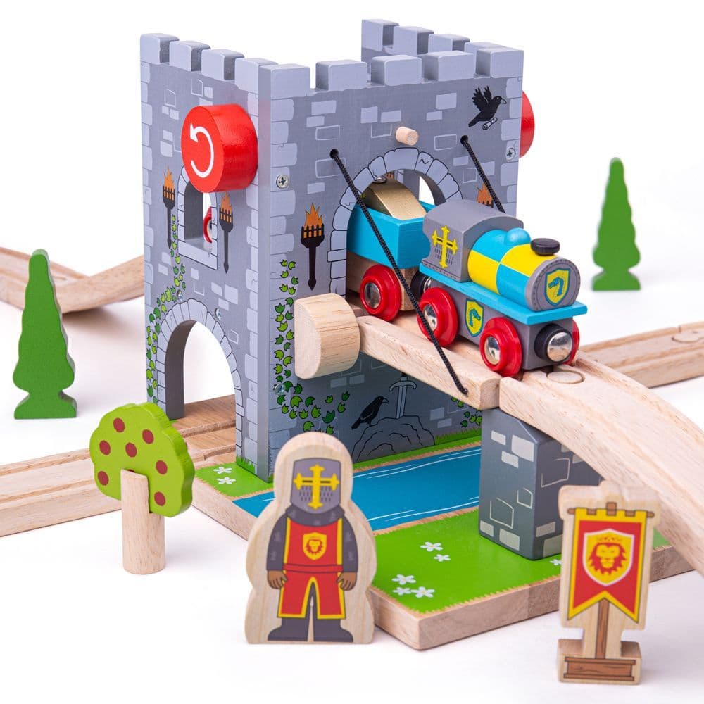 wooden trains Medieval Drawbridge