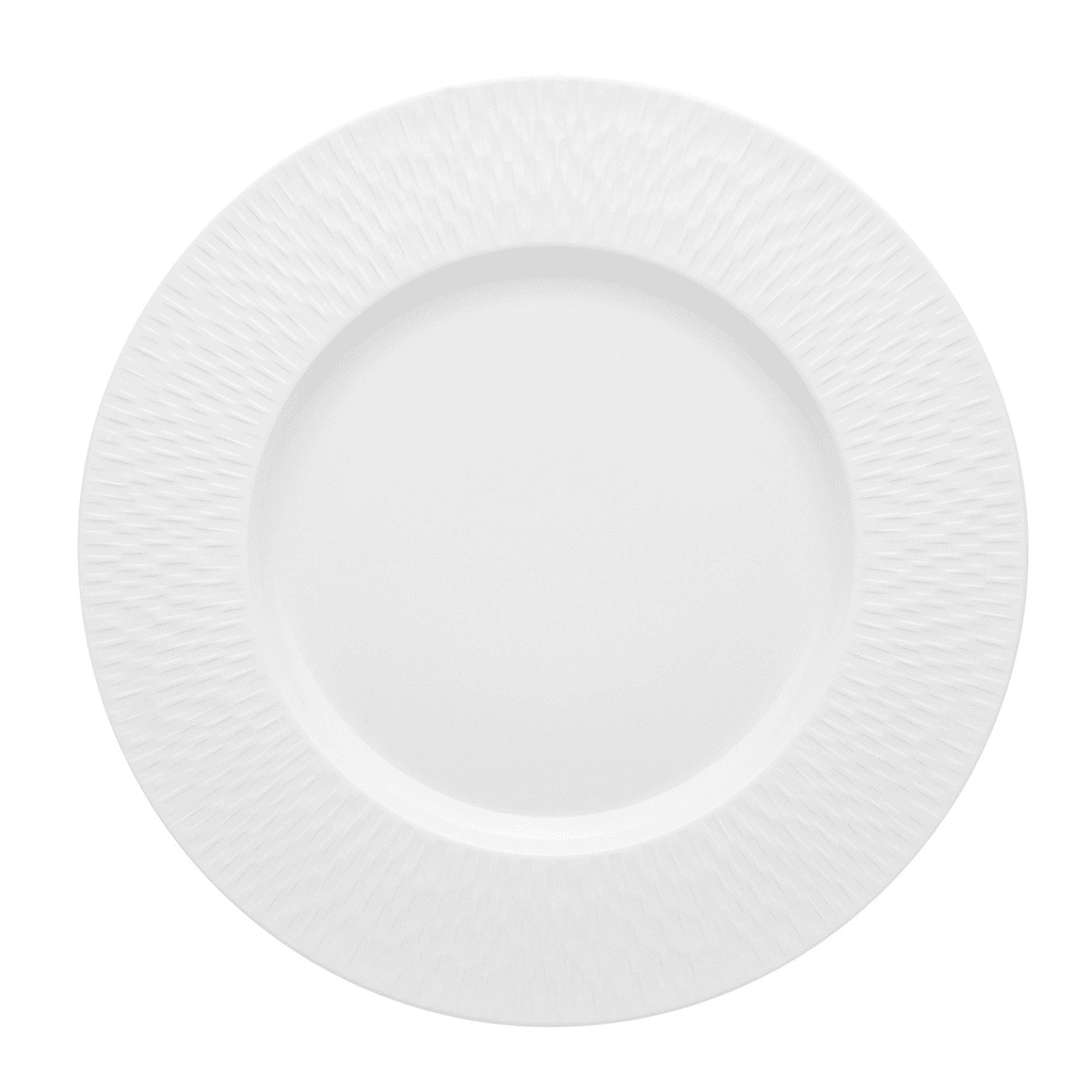Degrenne Paris Boreal Satin white porcelain dinner set 12 piece