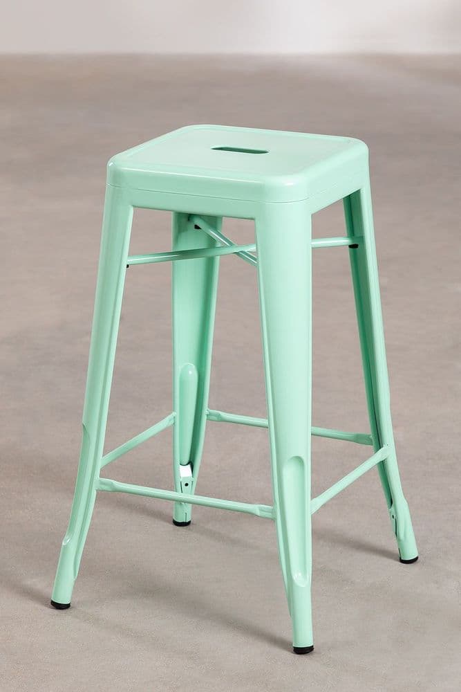 Tolix Classic Stool 65cm - Green Mint