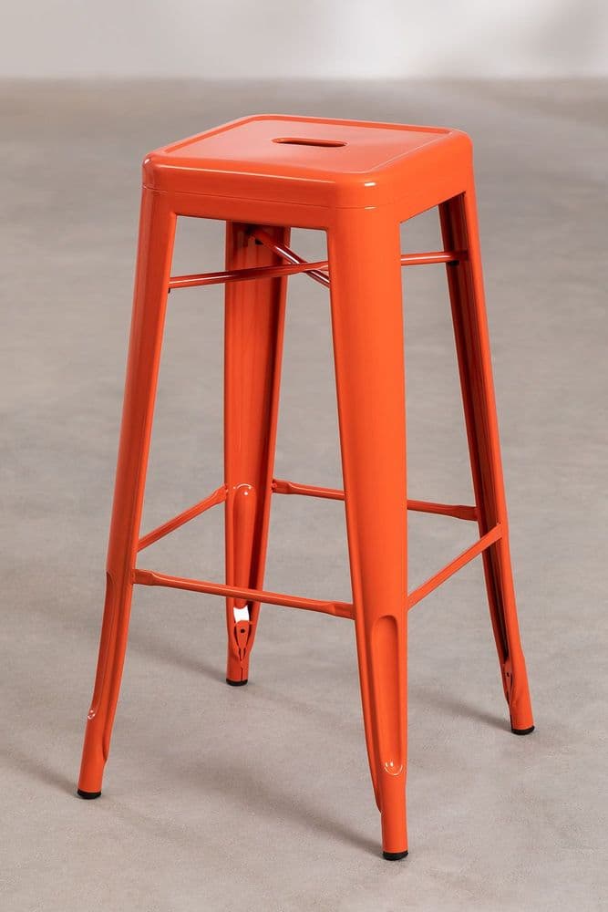Tolix Classic Stool 76cm Orange