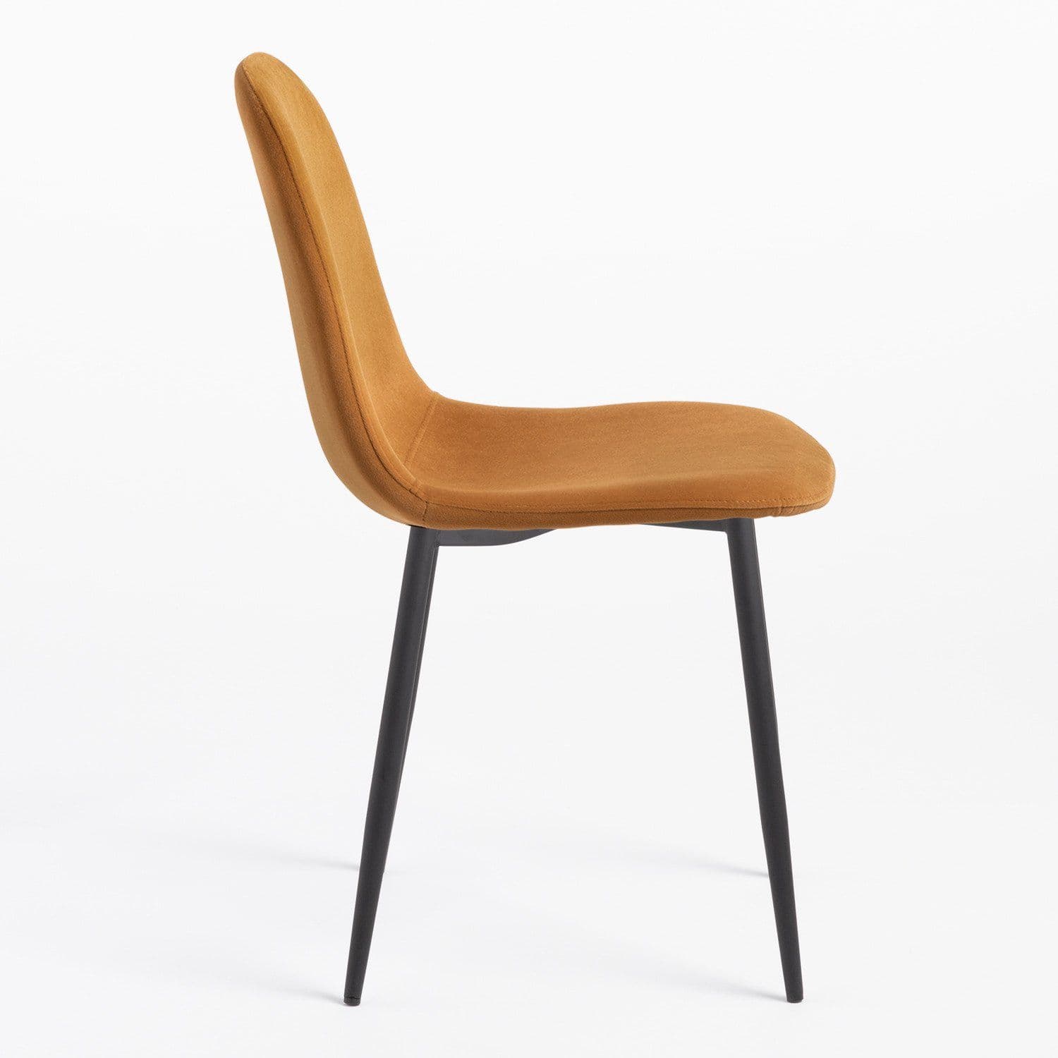 Trend Velvet Chair with Dark Wood Leg - Honey Pack of 4