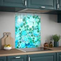 Blue Green Bubble Abstract Splashback 141-SB