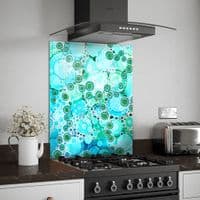 Blue Green Bubble Abstract Splashback 141-SB