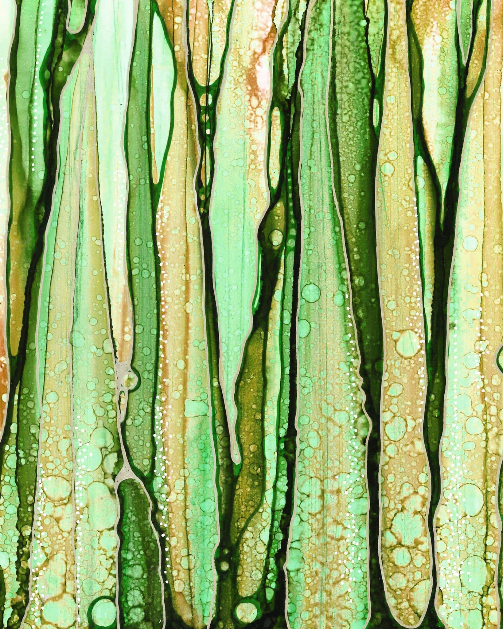 Green Vertical Splashback