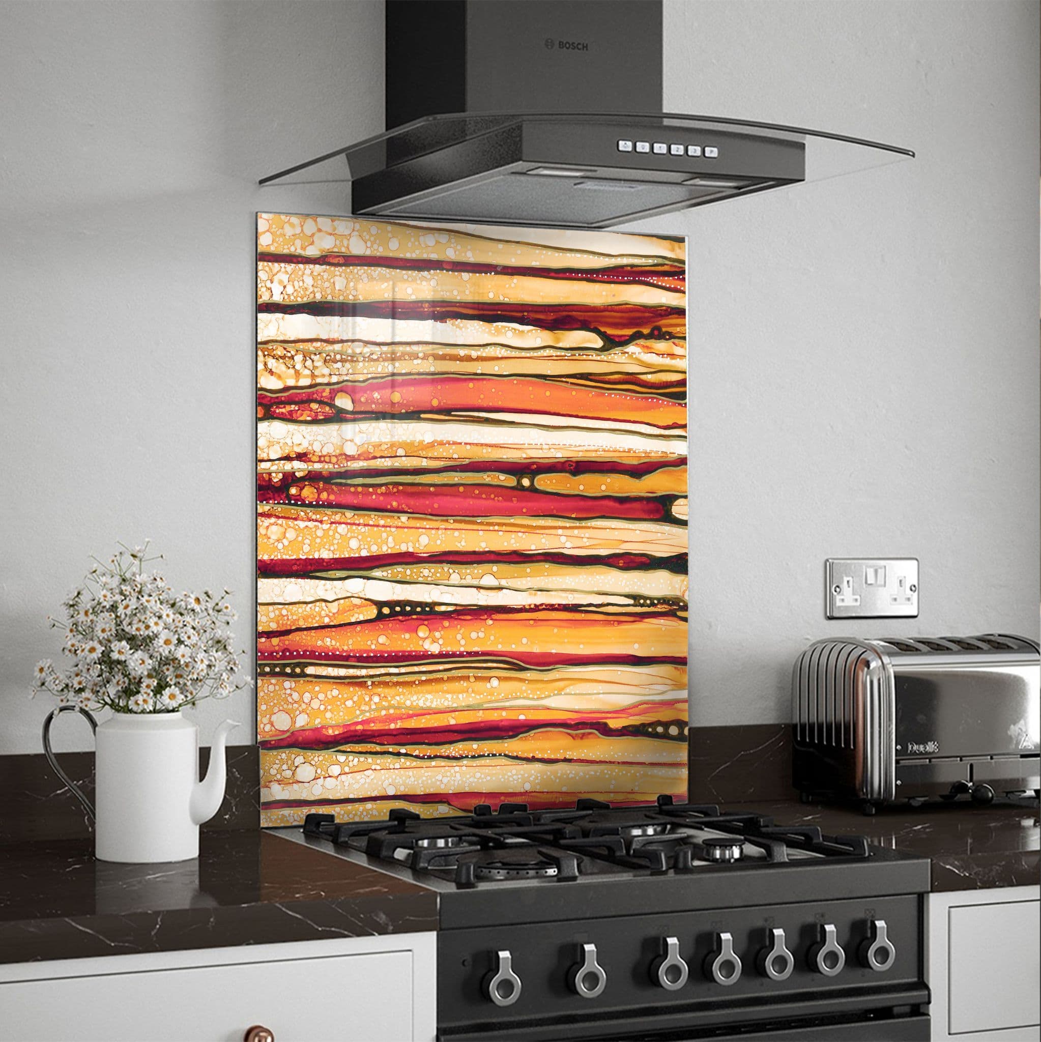 Orange Linear Splashback