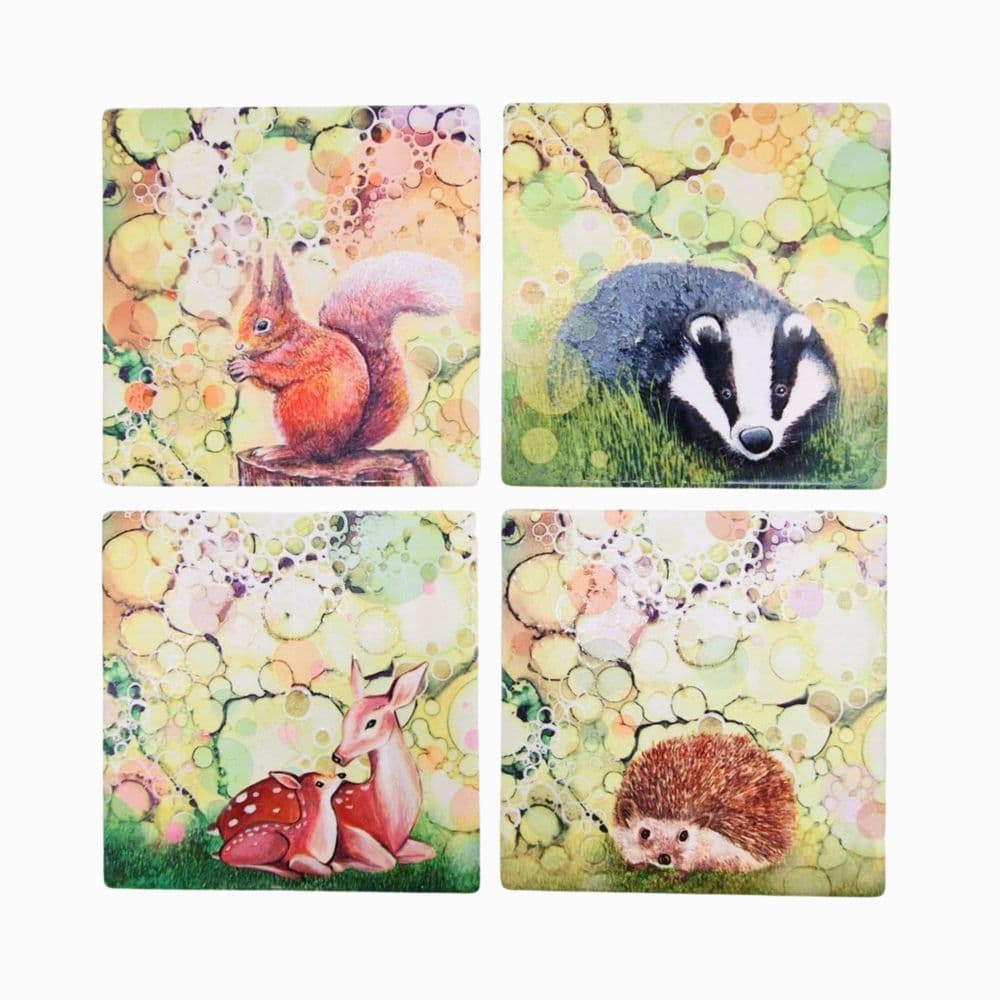 Woodland Wildlife Set of 4 Coasters