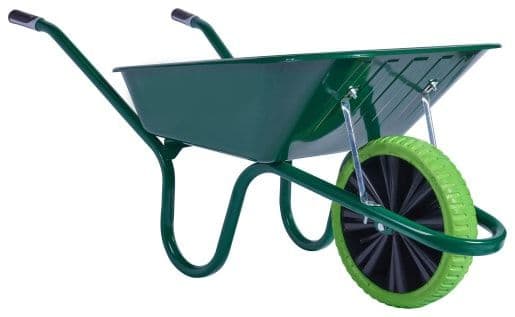 90L Haemmerlin Green Solid Wheel Wheelbarrow