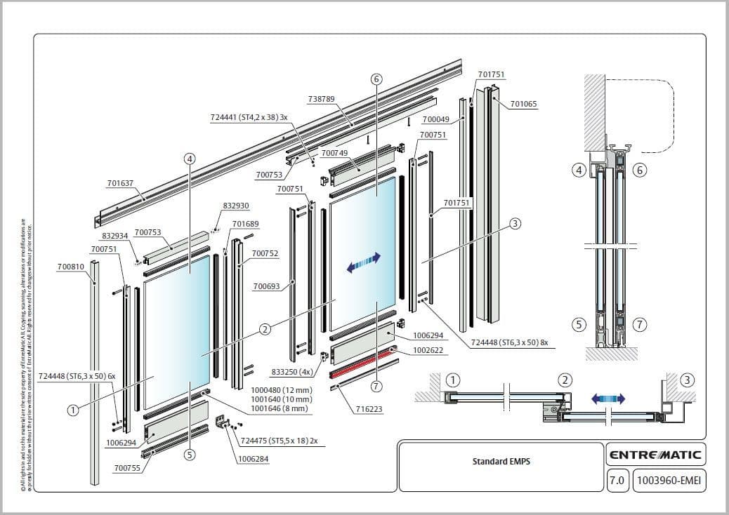 Floor guide track / Plastic rail