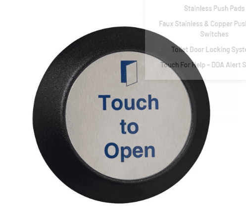 Hardwired round touch to open push pad stainless steel