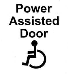 Power Assisted Door Wheelchair logo Sign