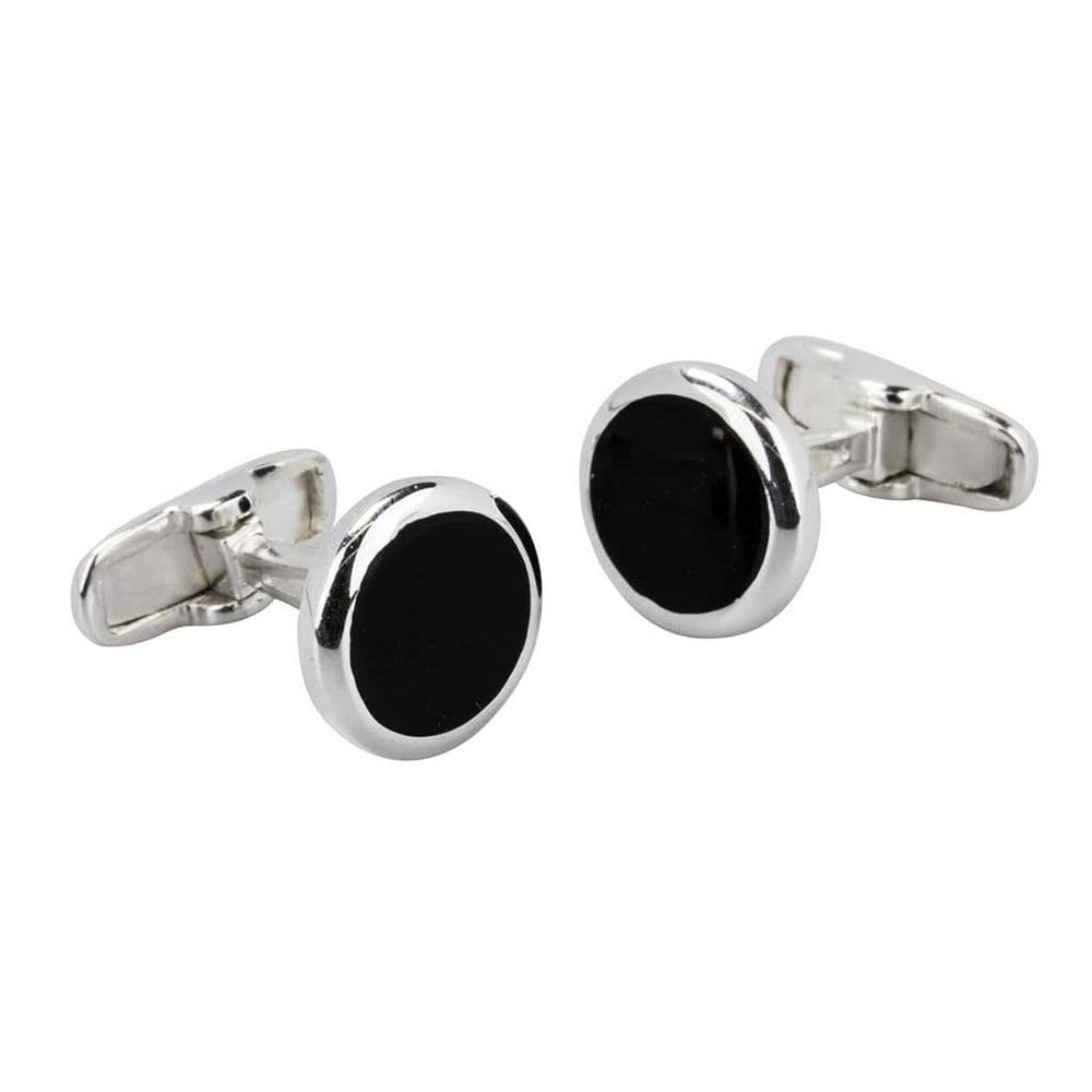 Round Black Cufflinks