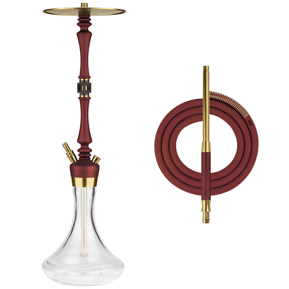 Hoob Mars Pro Shisha – Hookah Gold Wine Red | Kakas Hookahs UK Distributor