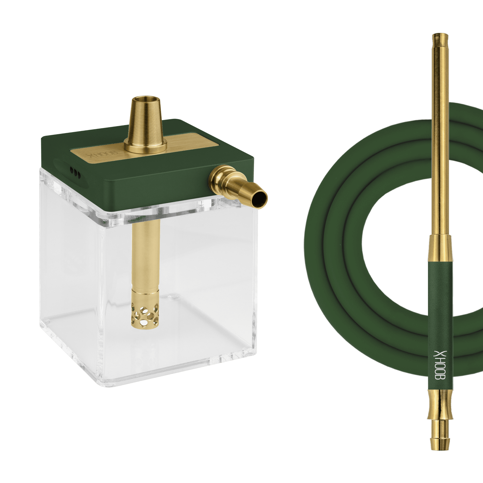 HOOB subAtom Hookah British Racing Green Gold | Ultra Compact Magnetic ...
