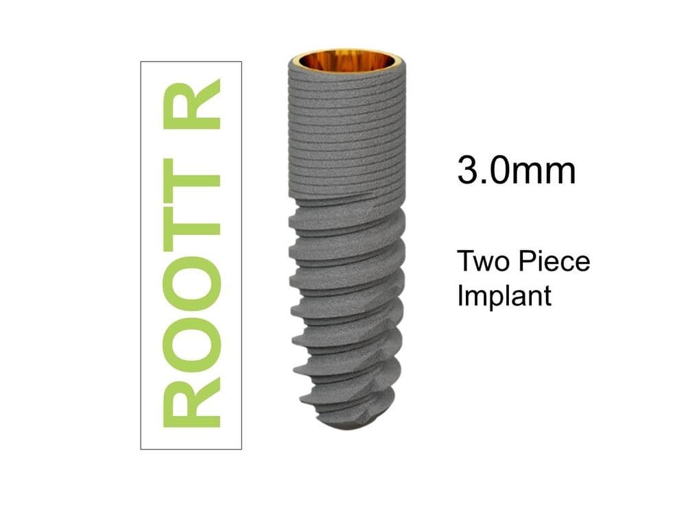 ROOTT R 3 0mm Two Piece incl Implant Abutment scanpost transfer & cover screw