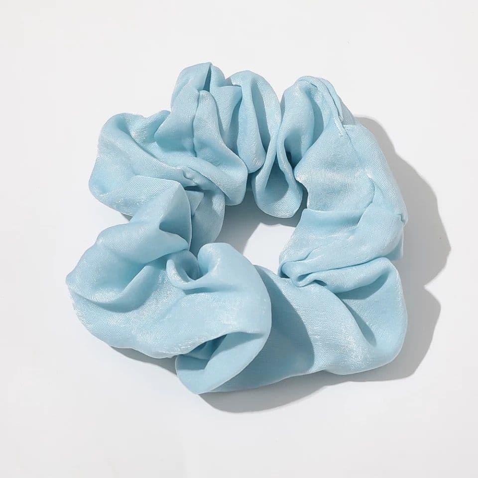 Classic Satin Scrunchie - Light Blue