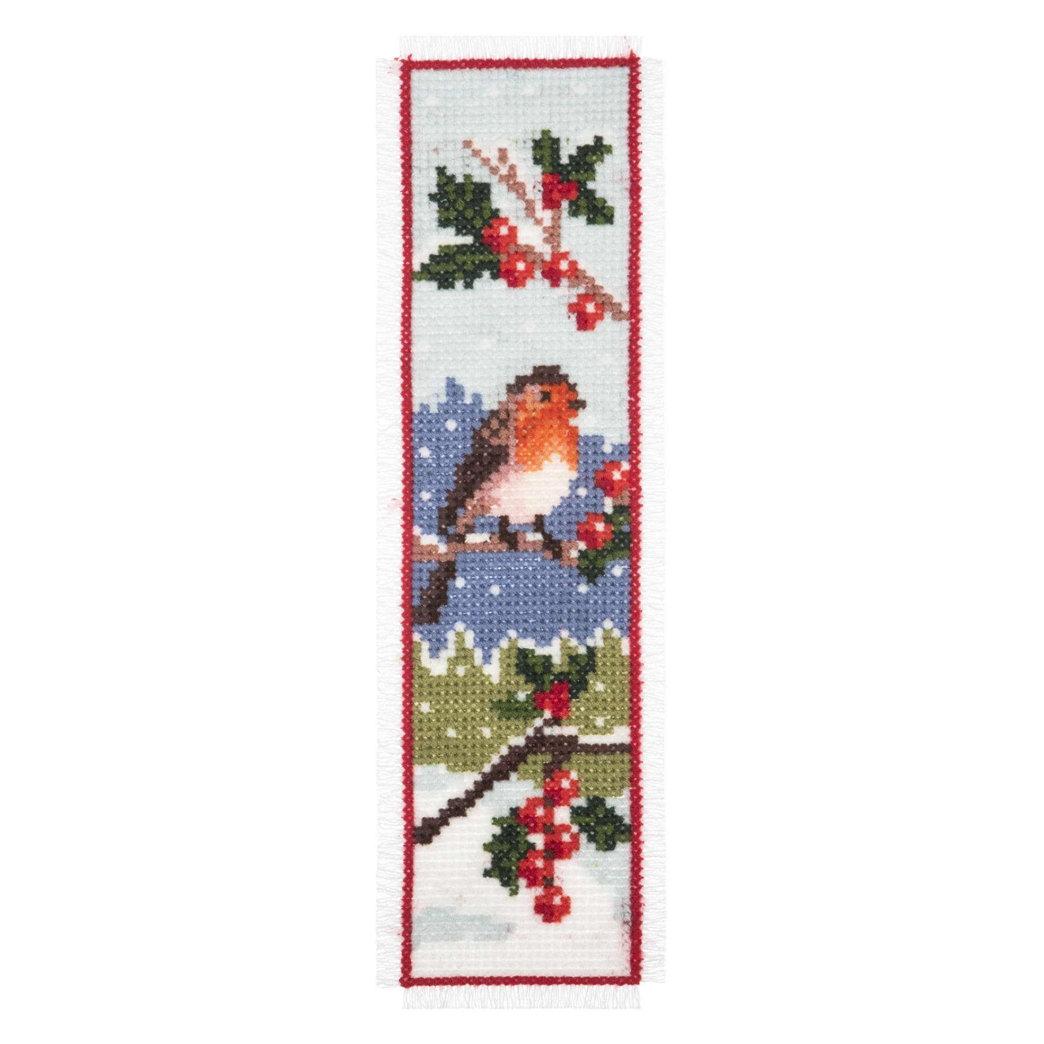Cross Stitch Kit Bookmark Robin