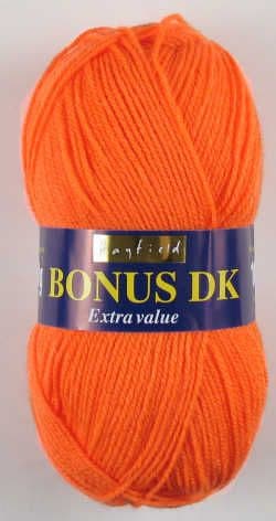 Hayfield Bonus DK 981 Bright Orange 100g