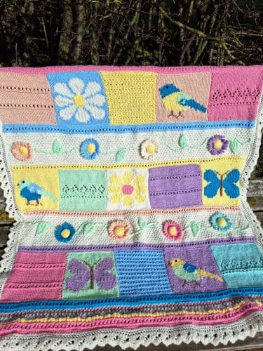 Joys of Spring Blanket Knitting Pattern | Family Business Established ...