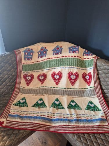 WC3006 Scandi Folk Blanket Knitting Pattern | Family Business ...