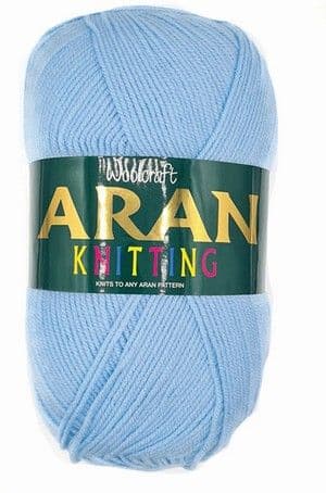 Woolcraft Aran 100 Acrylic 400gm 019 Baby Blue