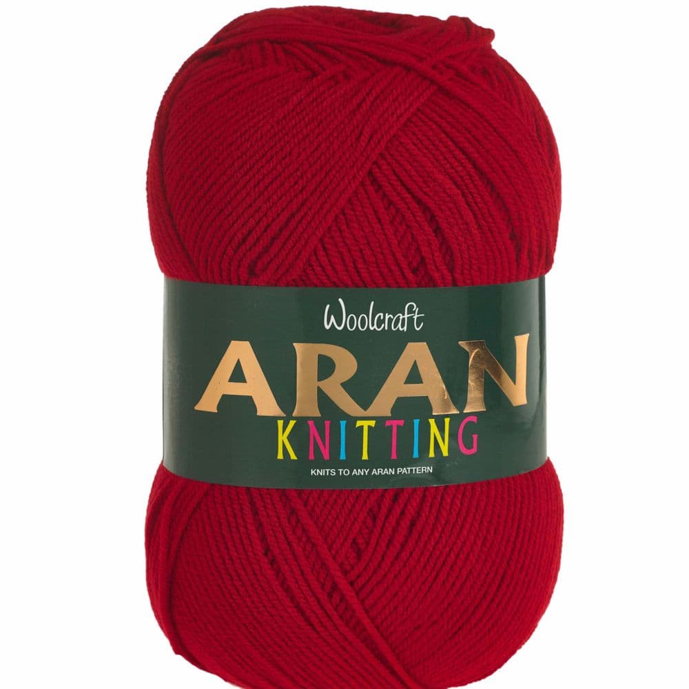 Woolcraft Aran 100 Acrylic 400gm 132 Cardinal