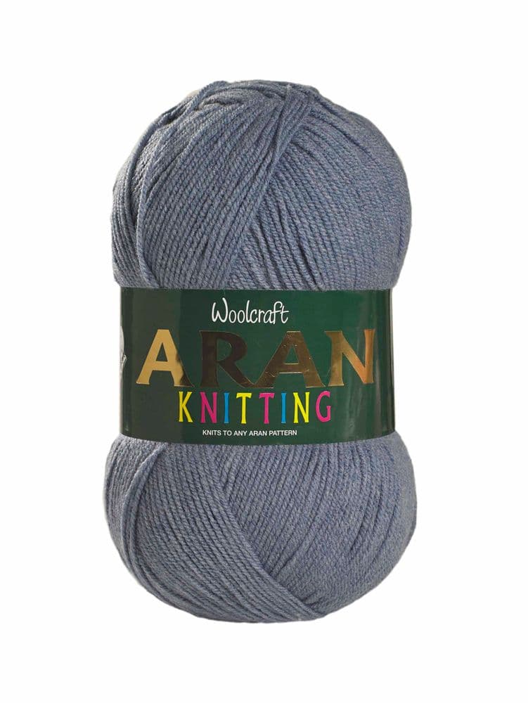 Woolcraft Aran 100 Acrylic 400gm 134 Denim