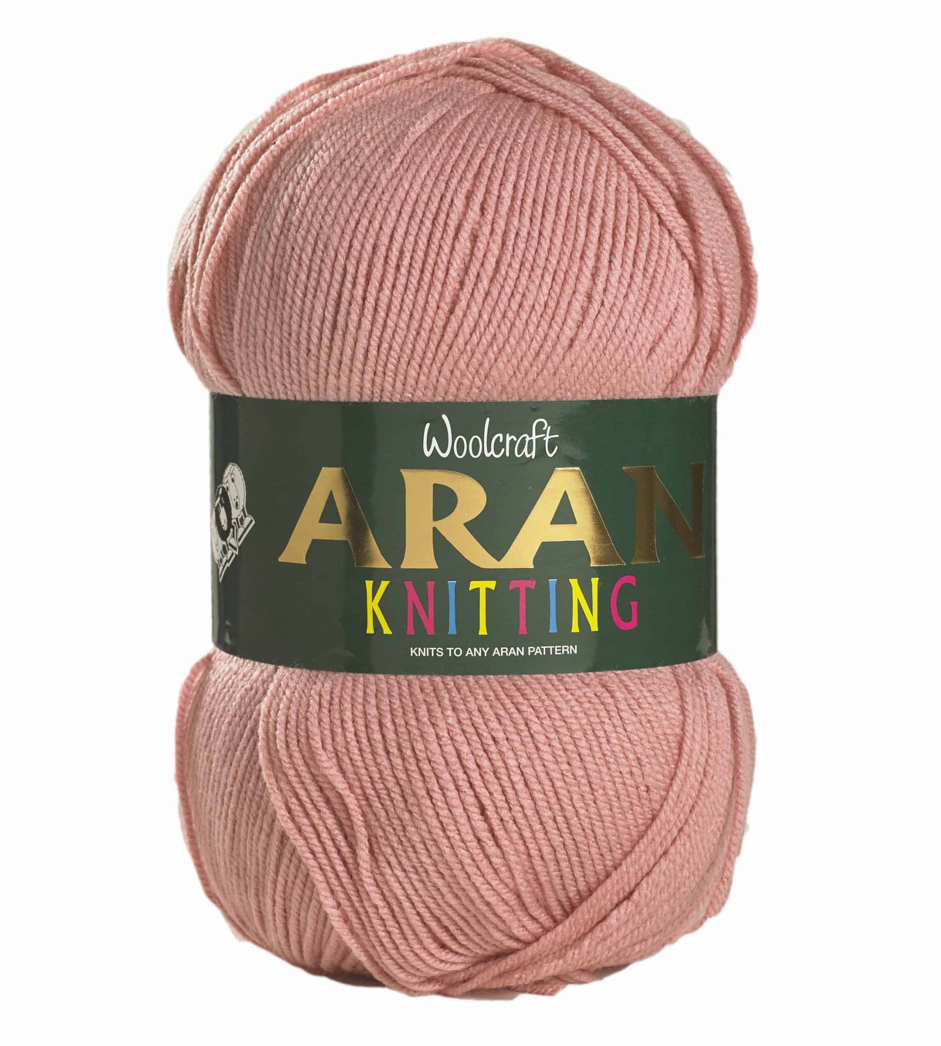 Woolcraft Aran 100 Acrylic 400gm 402 Dusky Pink
